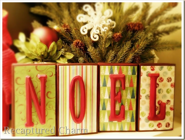 Recaptured Charm: Christmas Letter Blocks